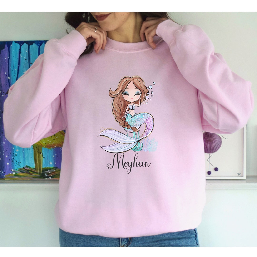 Personalized Mermaid Sweatshirt: Custom Name Gift - Etsy