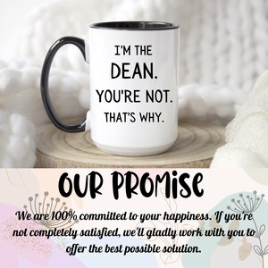 Dean Mug, Dean Coffee Mug, Dean Gift From Staff, Dean Humor Gift, Dean ...