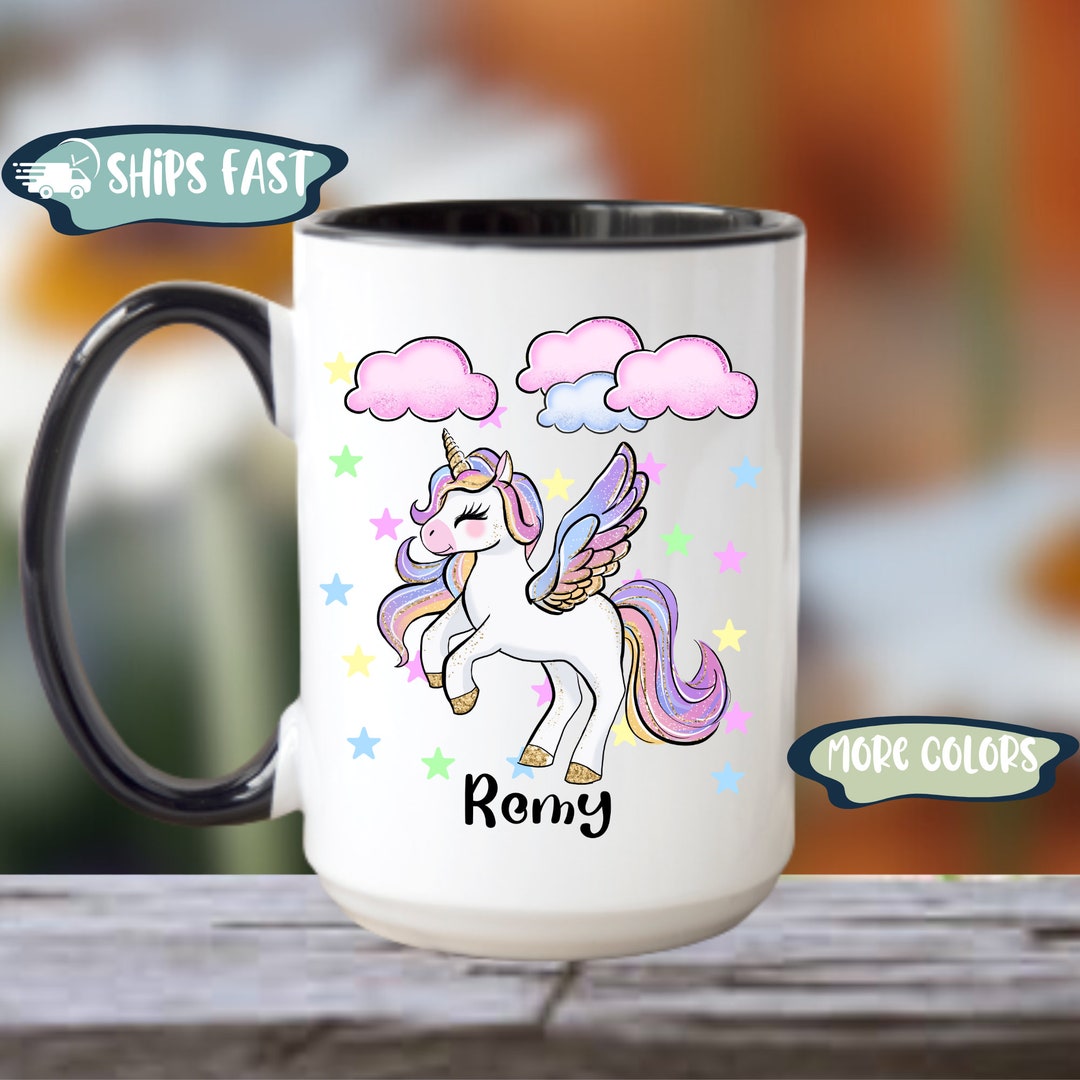 Custom Unicorn Mug, Personalized Unicorn Mug With Name, Mythical ...