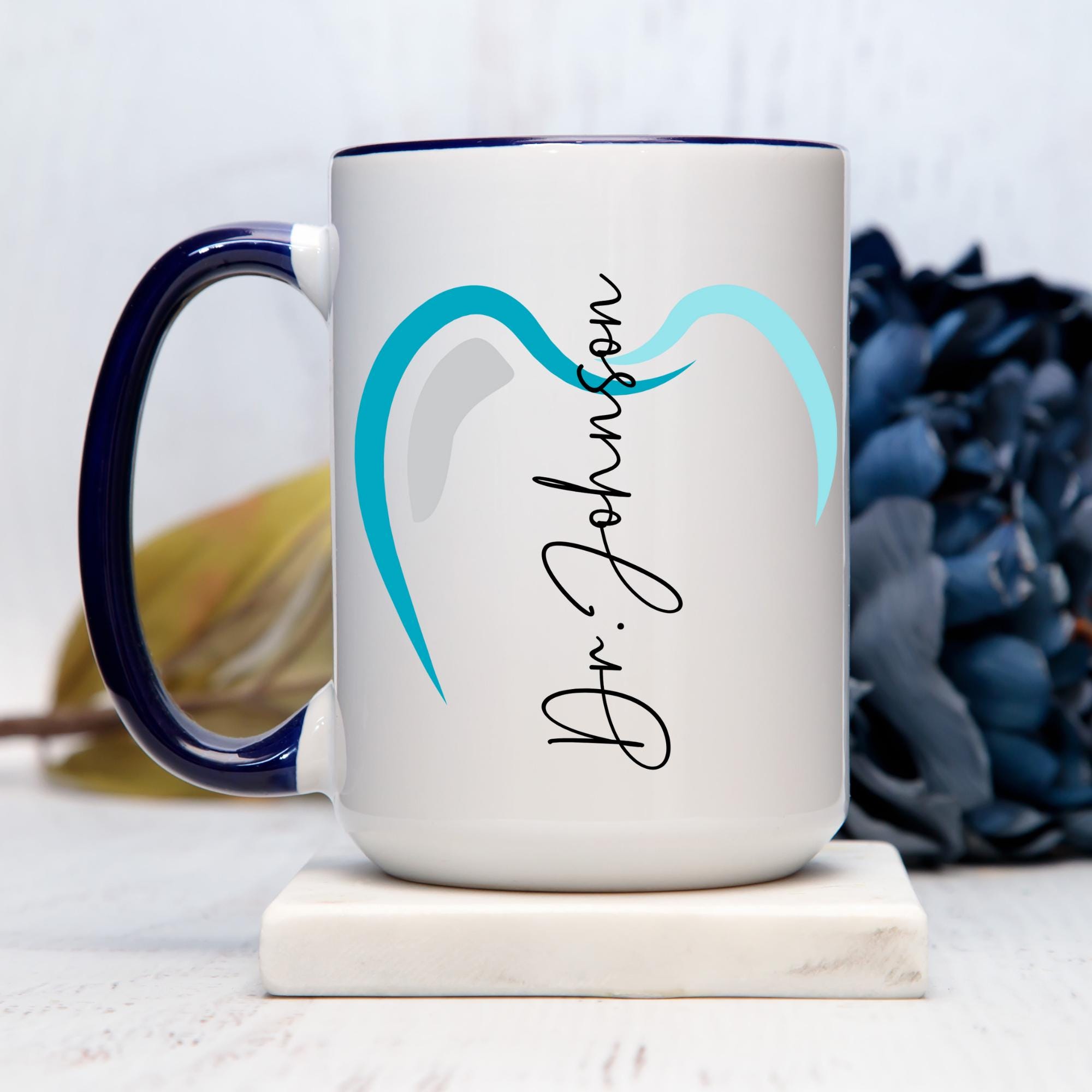 Dentist Mug With Name, Personalized Dentist Gift, Custom Tooth Mug With ...