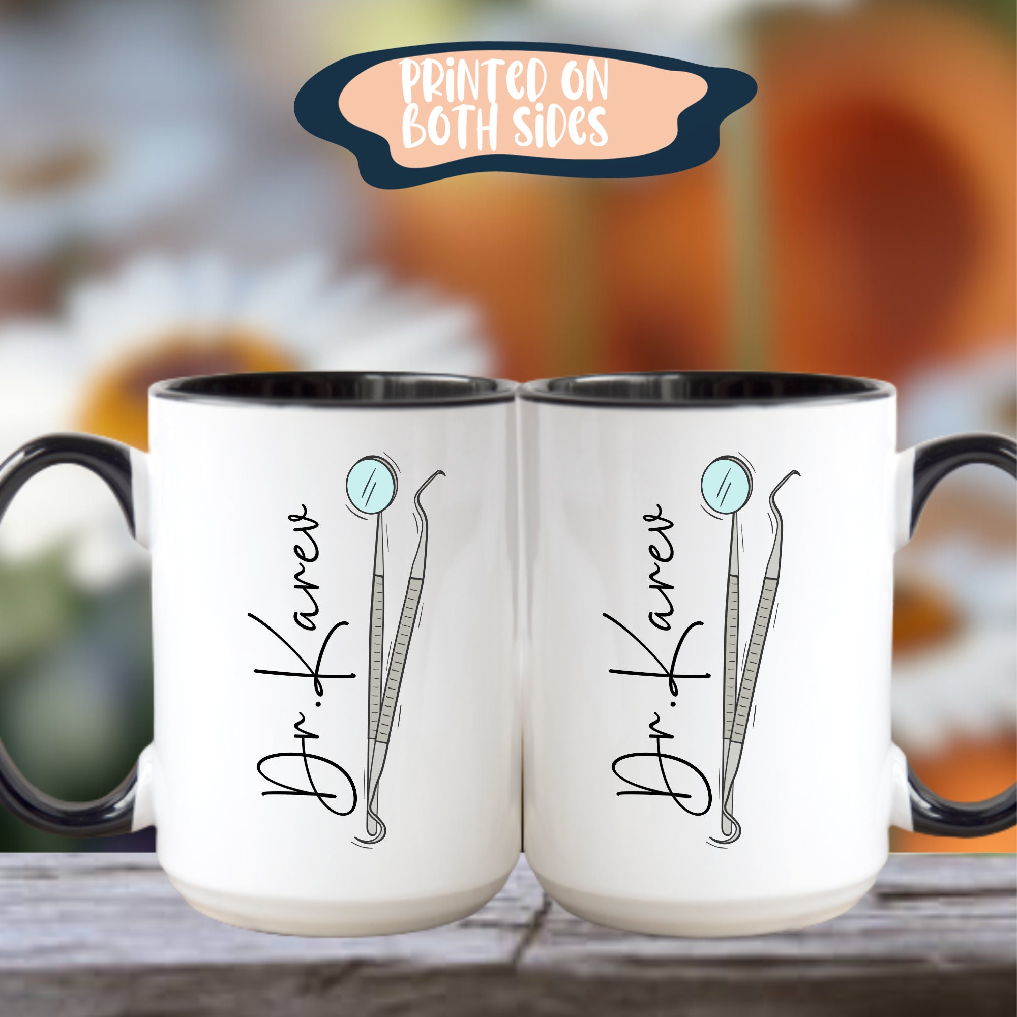 Personlized Dentist Mug With Name, Custom Dentist Coffee Cup, Dentist ...