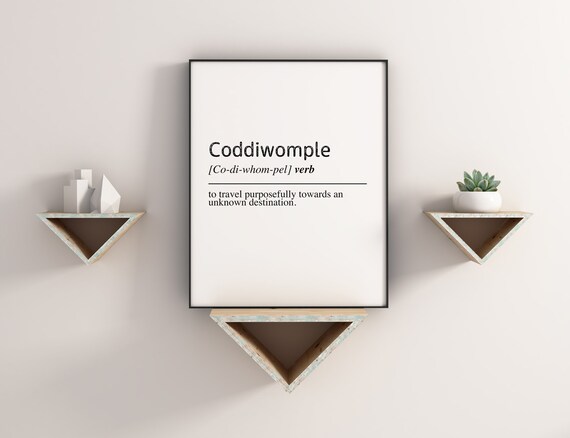 Coddiwomple Definition Print Definition Poster - Etsy