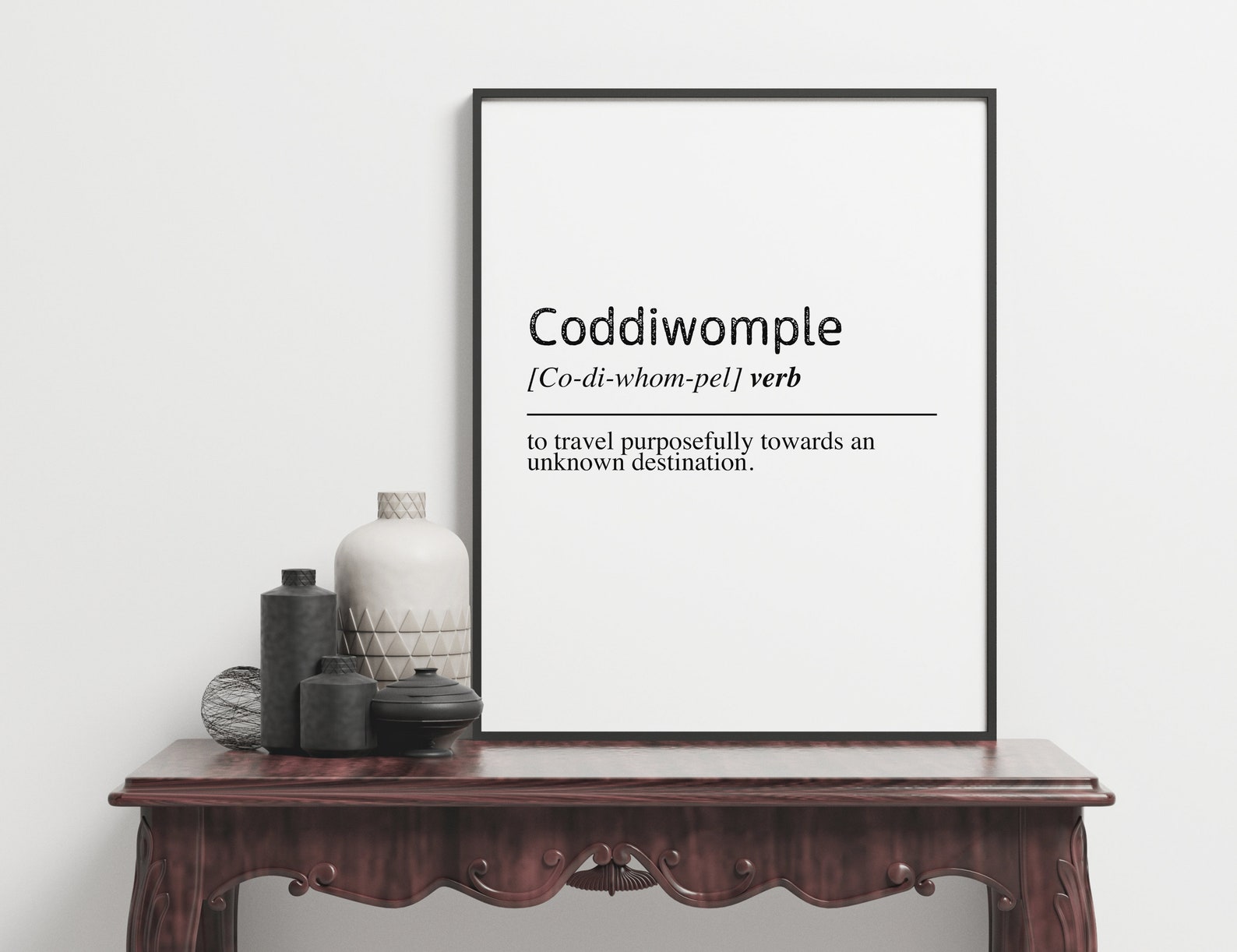 Coddiwomple Definition Print Definition Poster | Etsy