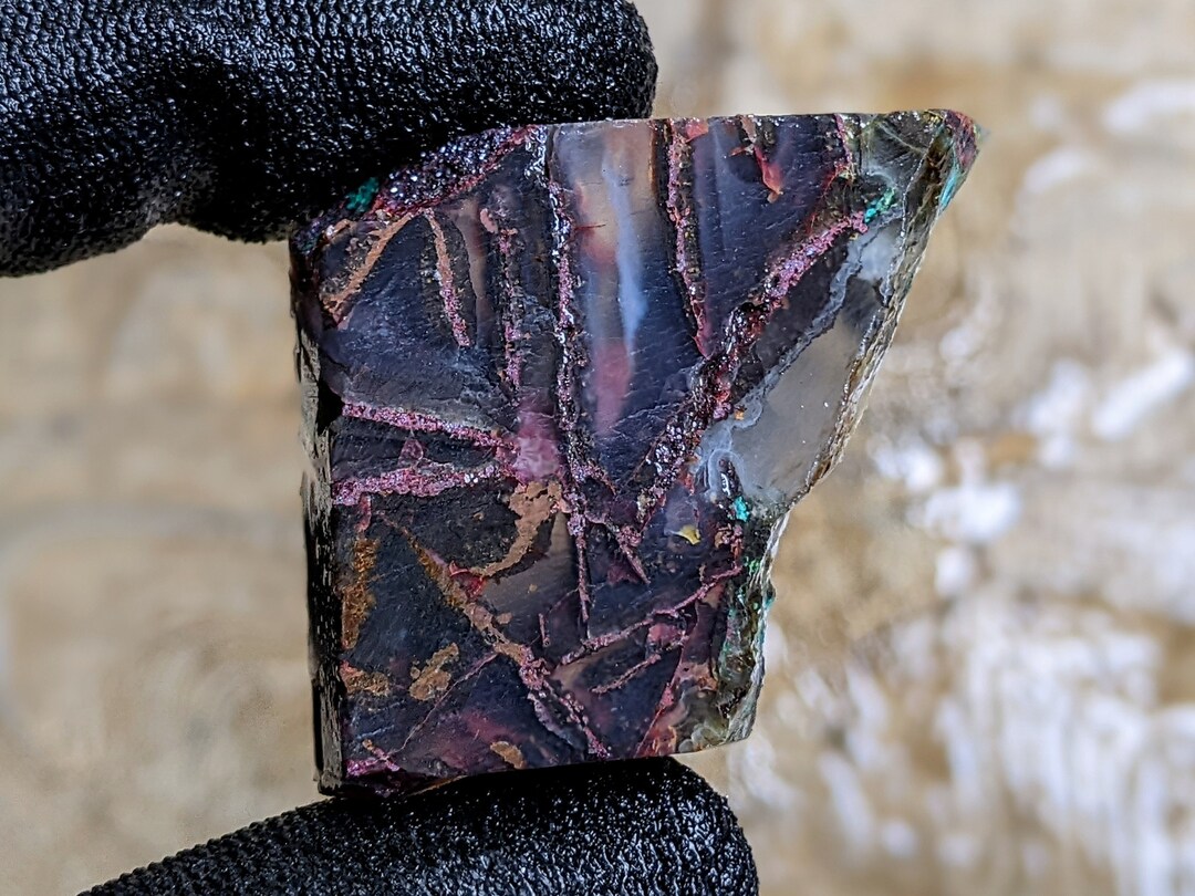 Specimens - Slabs - Very Beautiful Gem Silica Blend With Chrysocolla ...