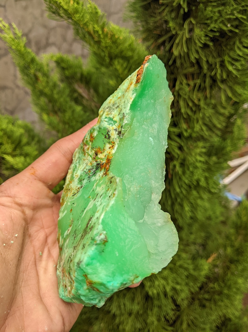 488g. Chrysoprase Apple-green Chalcedony - Etsy