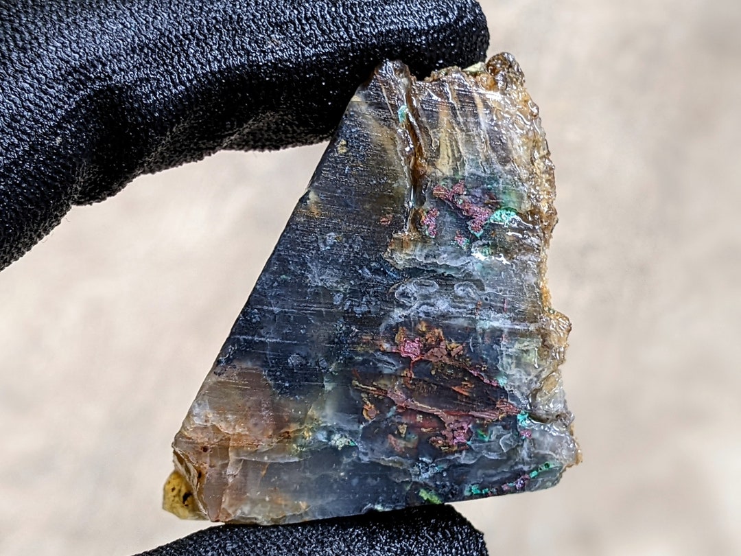 Specimens - Slabs - Very Beautiful Gem Silica Blend With Chrysocolla ...