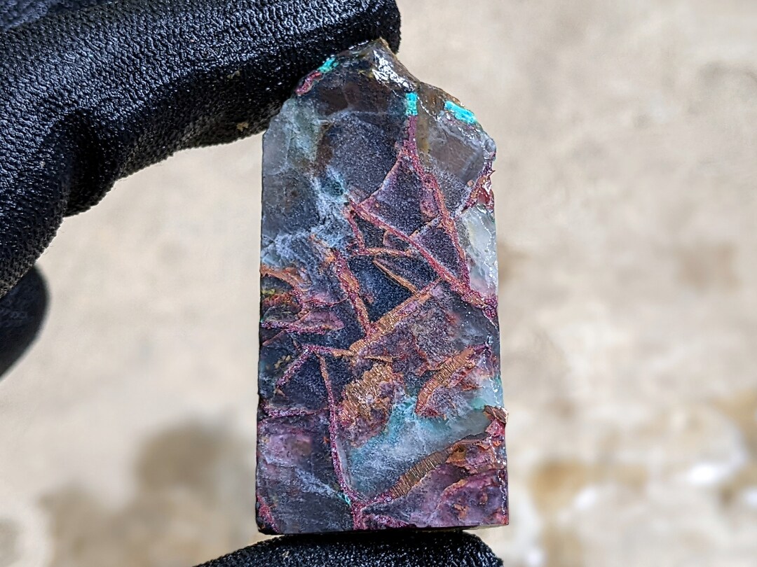 Specimens - Slabs - Very Beautiful Gem Silica Blend With Chrysocolla ...