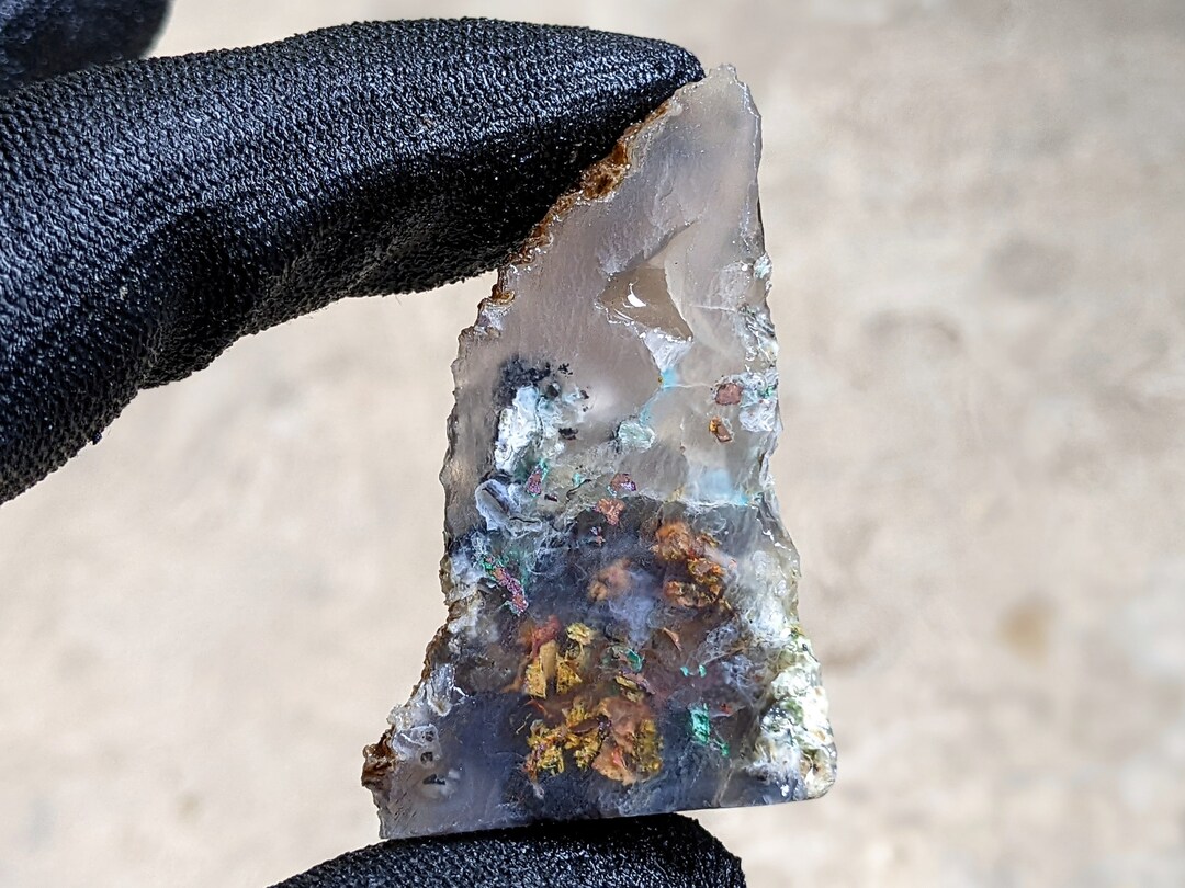 Specimens - Slabs - Very Beautiful Gem Silica Blend With Chrysocolla ...