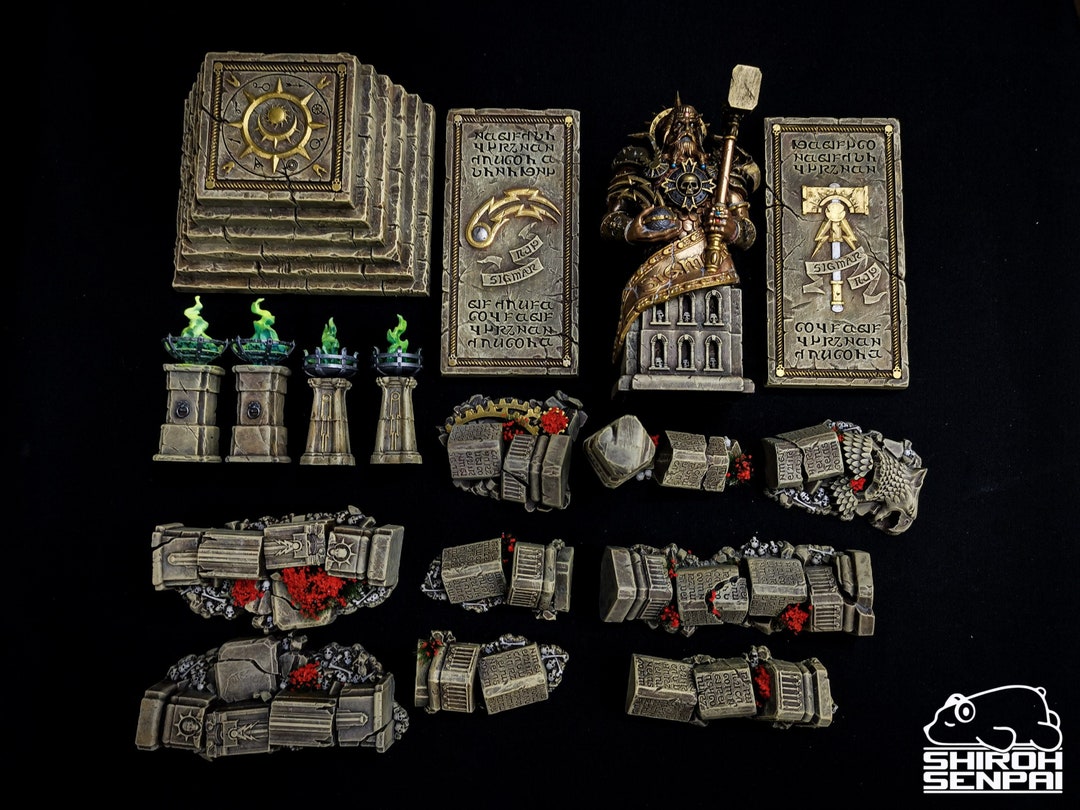 Dominion of Sigmar Miniature Terrain Set 17 Pcs Warhammer Age of Sigmar ...