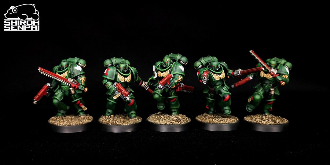 Warhammer 40k Space Marines Dark Angels Assault Intercessors Squad Kill ...