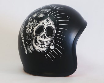 Hand Painted Motorcycle Helmet - Etsy
