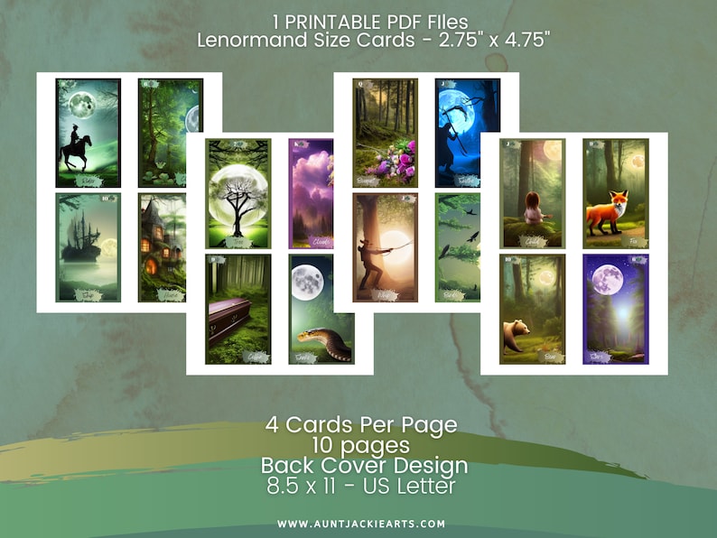 LENORMAND DECK, Oracle Card Deck, Indie Oracle Deck, Divination Tools ...