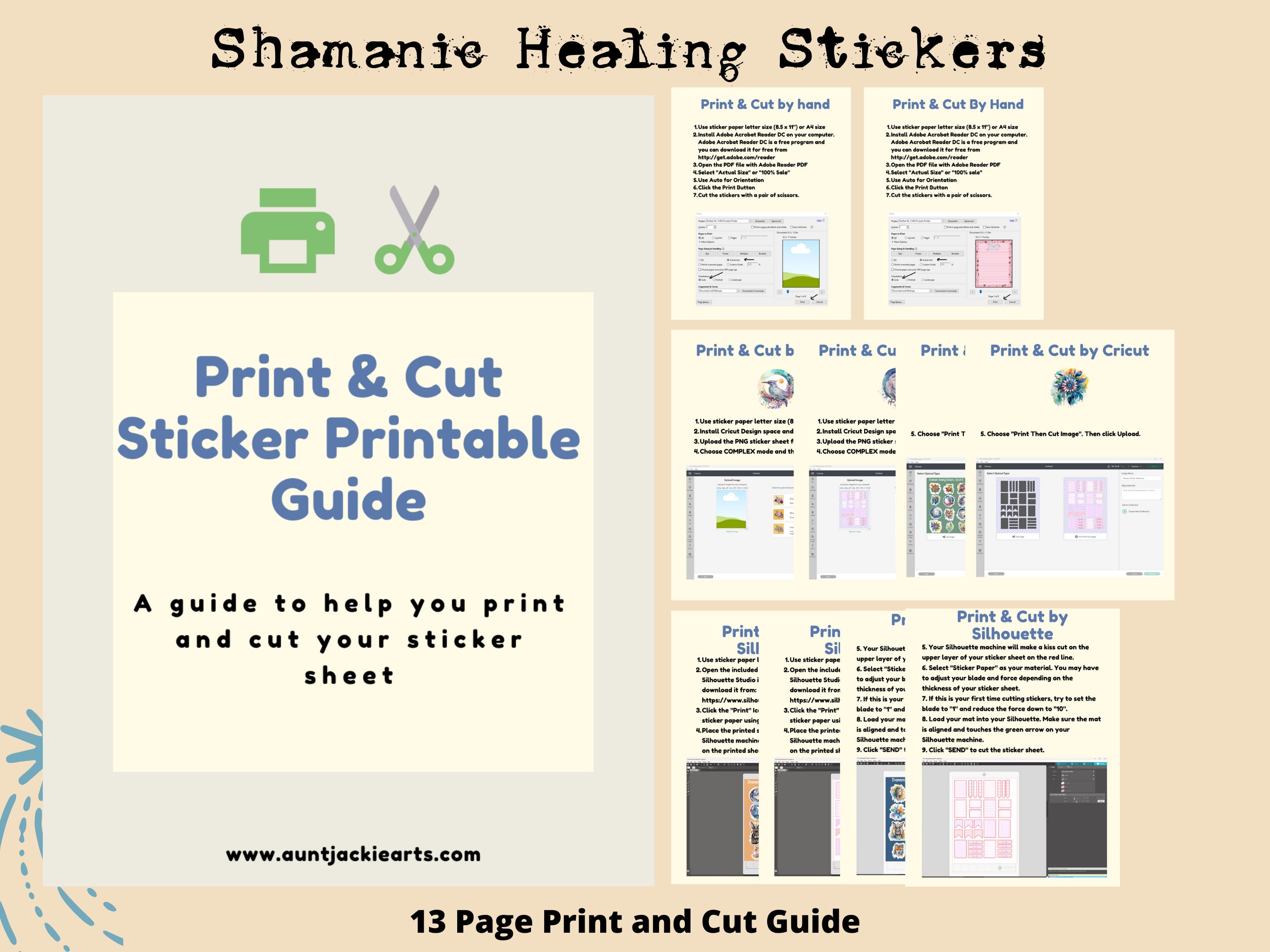 Shamanic Healing Stickers, Print and Cut Stickers, Shaman Stickers ...