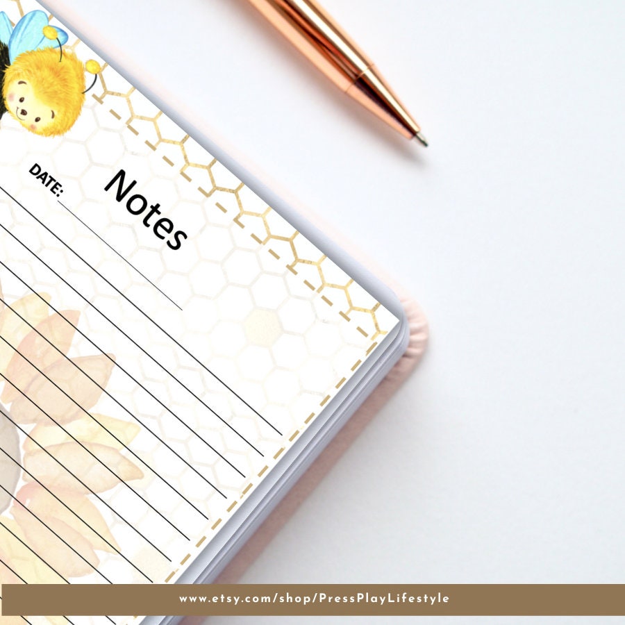 Bee Positive PLANNER BUNDLE, Daily, Weekly, Monthly, Habit, Mood ...