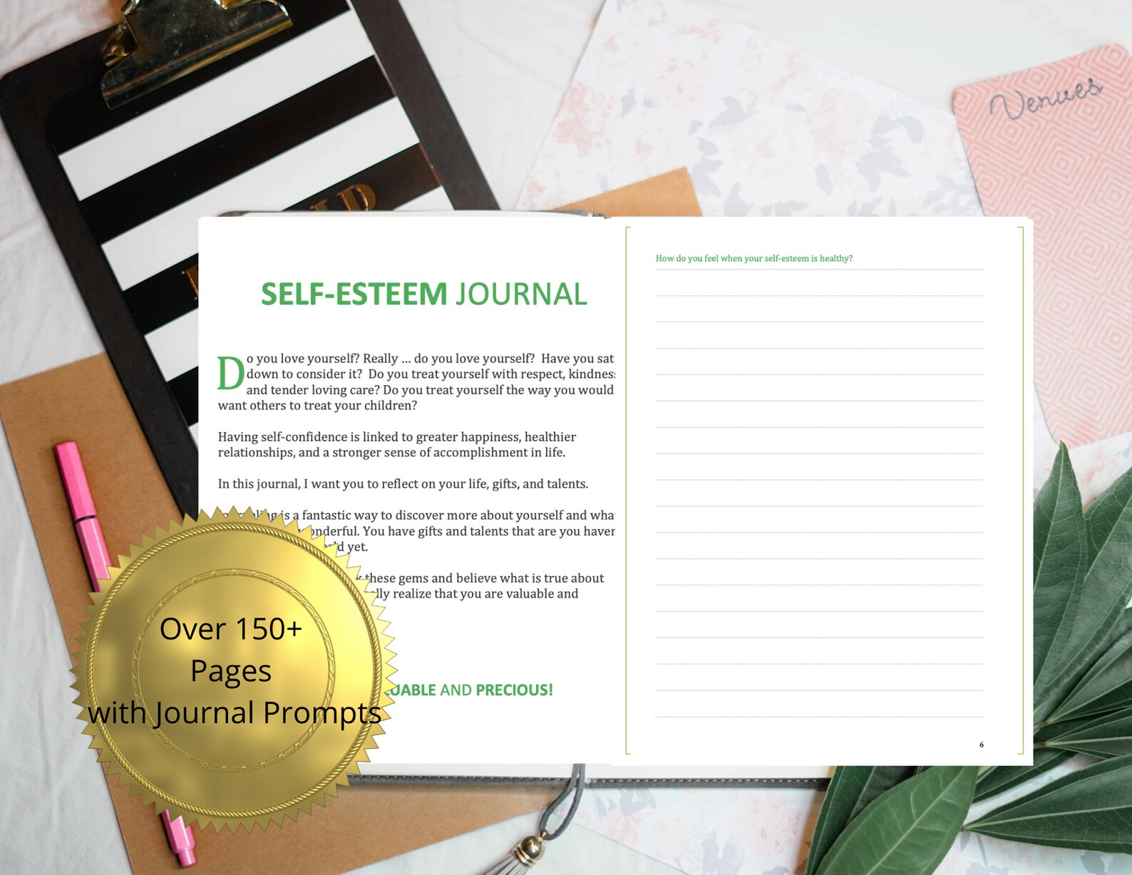 DAILY JOURNAL Self-Esteem Habit Journal: Instant Printable - Etsy España