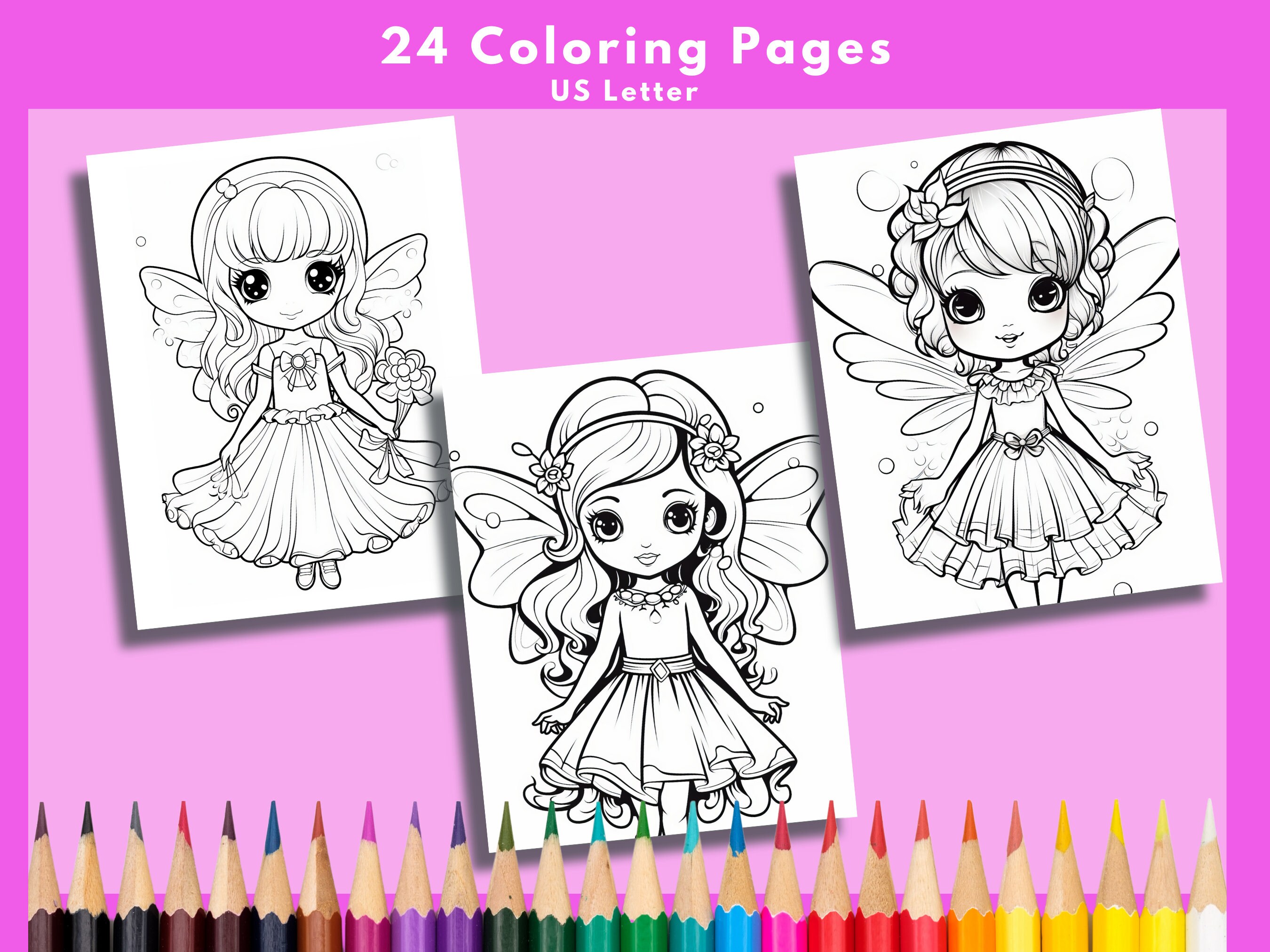 Cute Little Girl Fairies Coloring Pages, Enchanting Baby Girl Fairies ...
