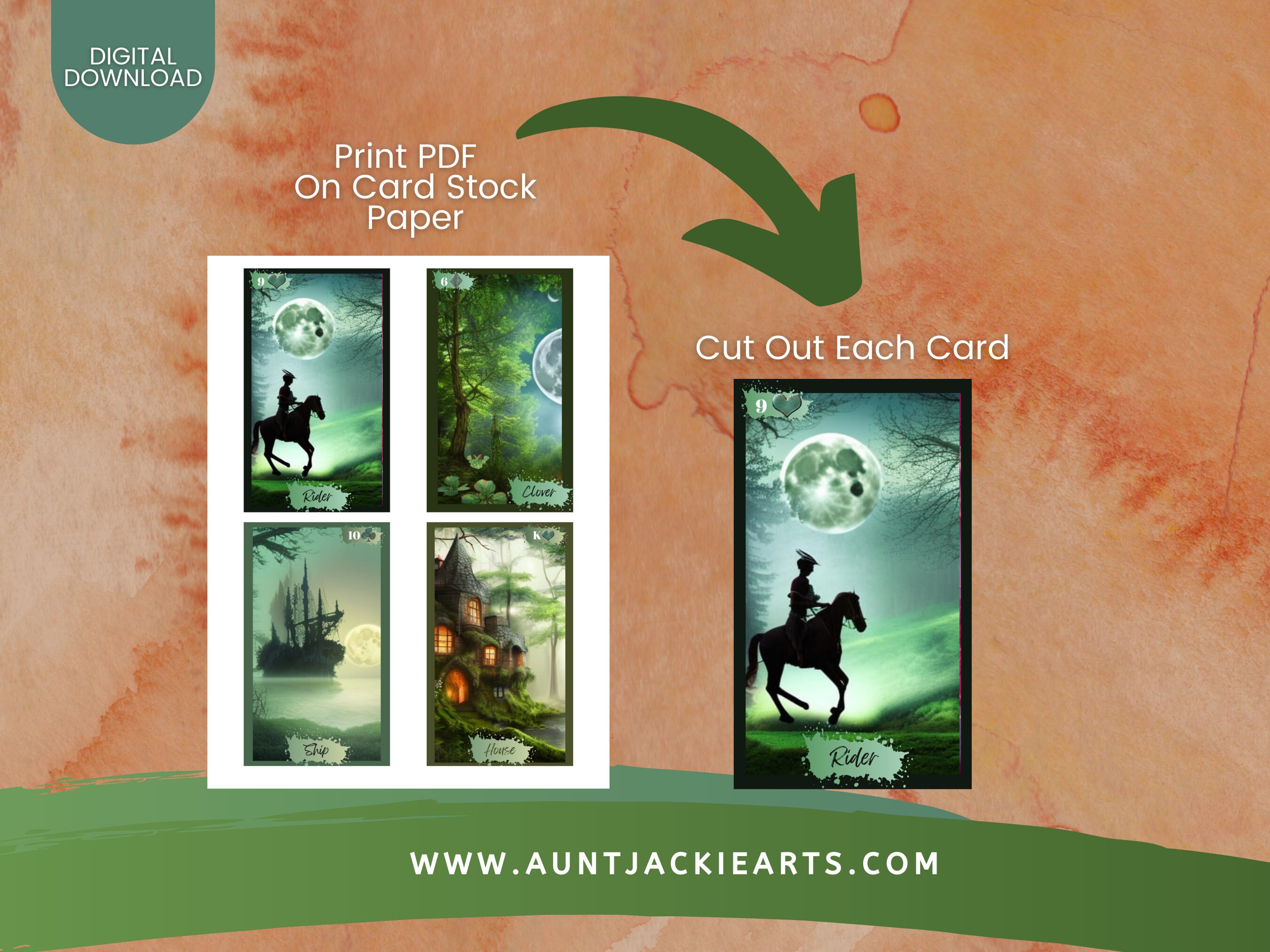 Lenormand Deck Oracle Card Deck Indie Oracle Deck Divination Tools