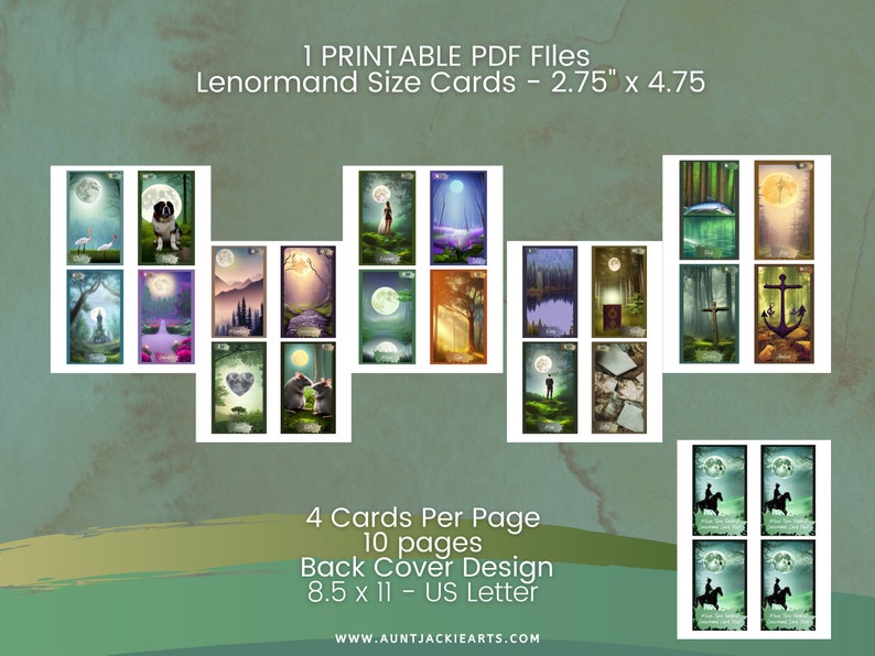 LENORMAND DECK, Oracle Card Deck, Indie Oracle Deck, Divination Tools ...