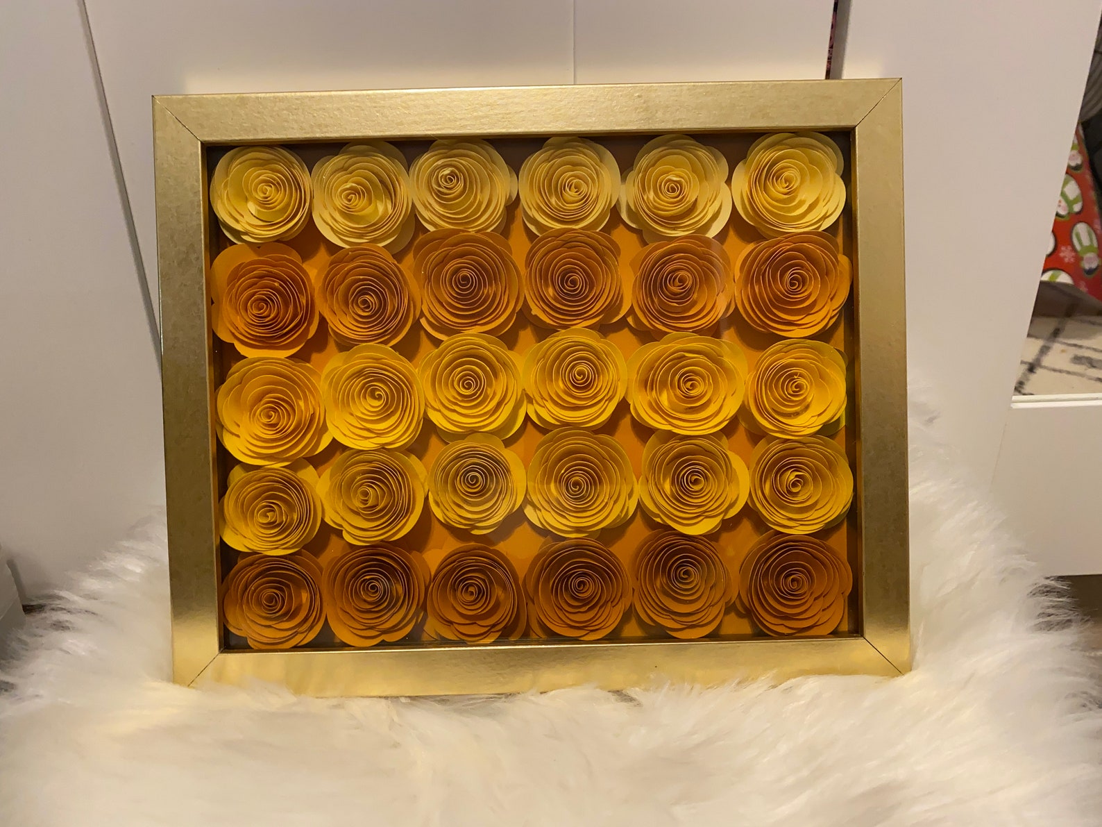 Flower Shadow Box With Personalization 8x10 Frame Size - Etsy