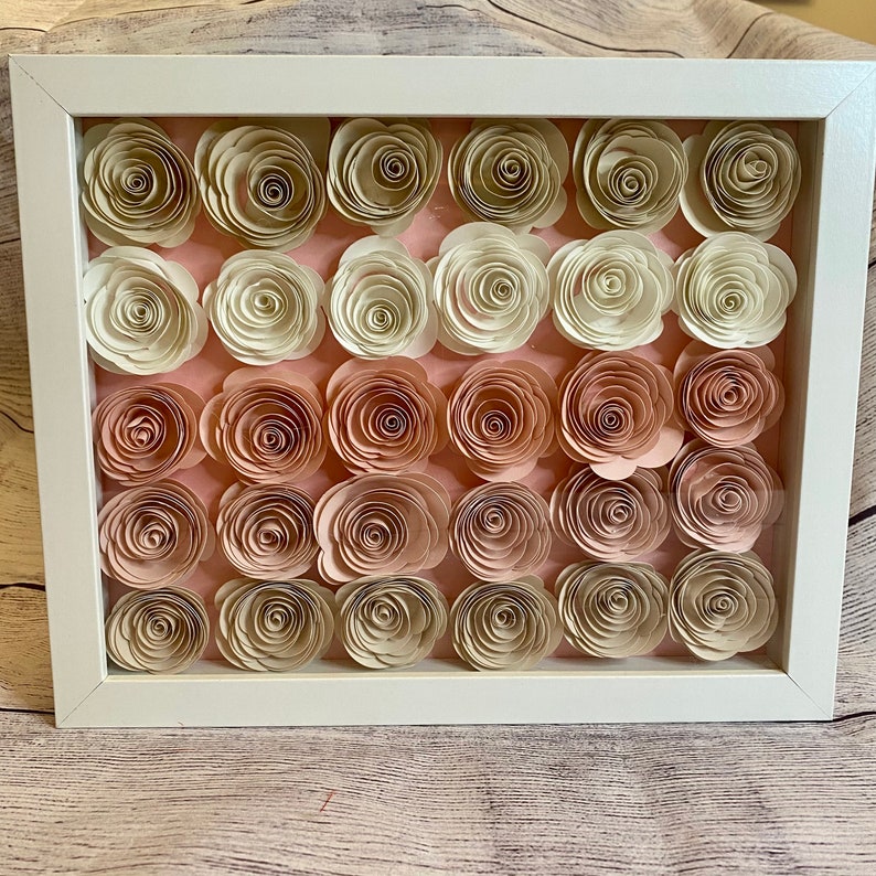 Flower Shadow Box With Personalization 8x10 Frame Size - Etsy