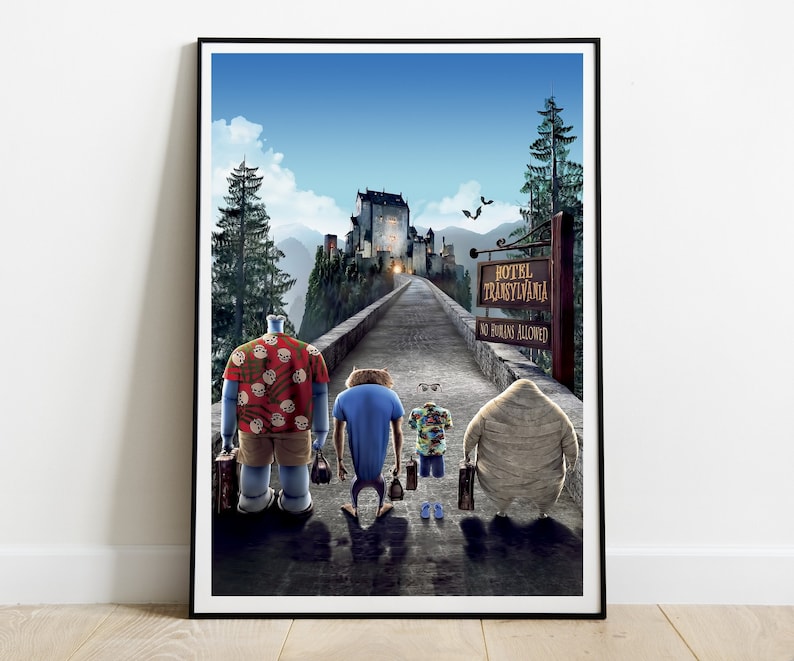 Hotel Transylvania Poster, Kids Room Wall Decor, Unframed Canvas Wall ...