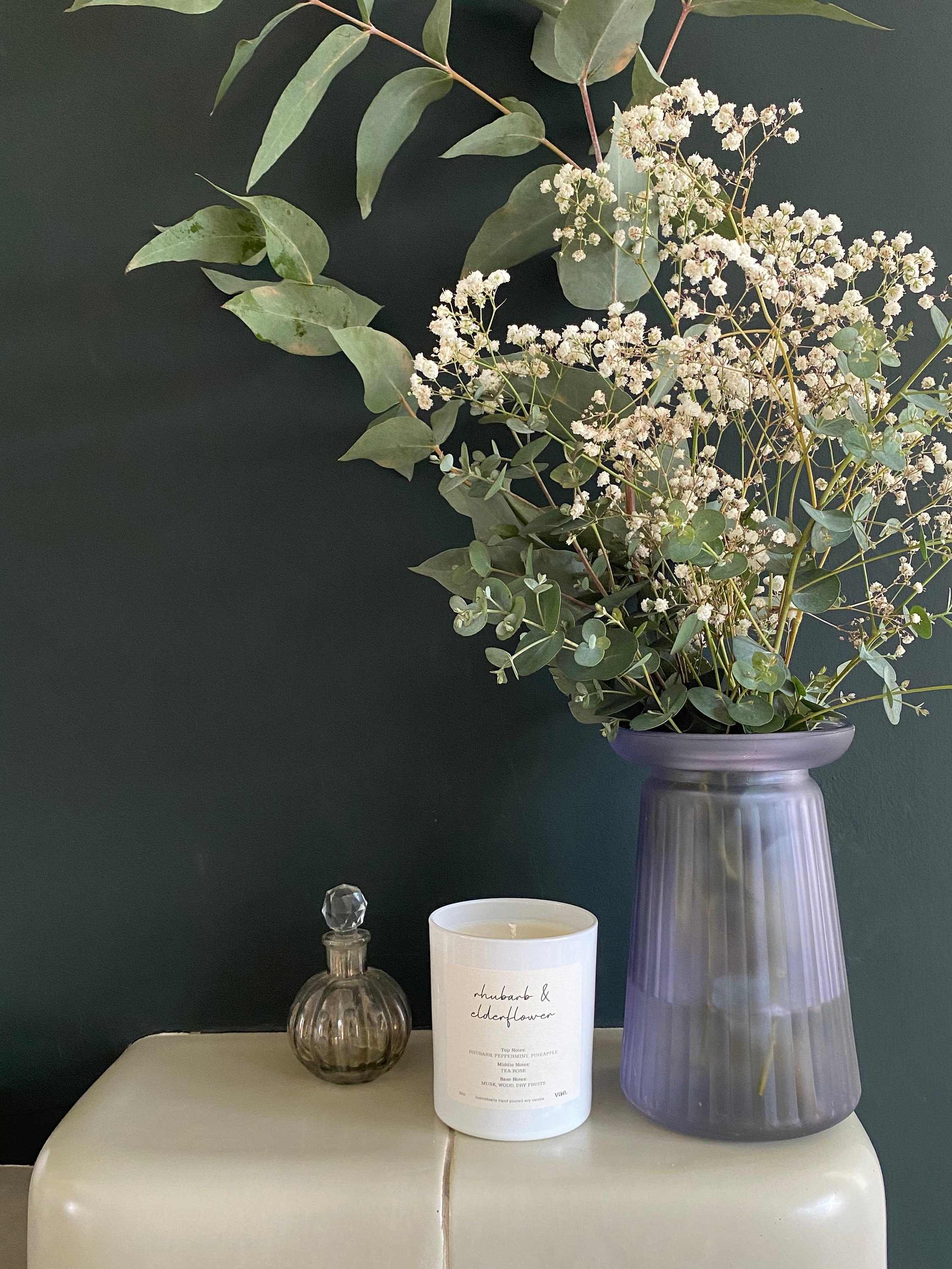 Handmade Rhubarb & Elderflower Soy Candle Luxury Vegan | Etsy