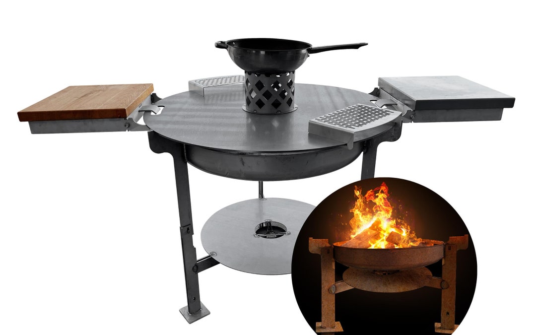 Fire Plate With Fire Bowl 2in1 Outdoor Kitchen Complete Set - Etsy