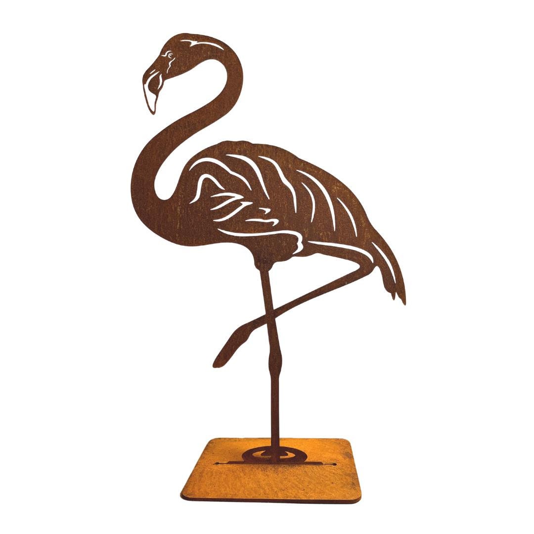 Rust Figure Flamingo Height 74 Cm With Solid Base Plate, Patina ...