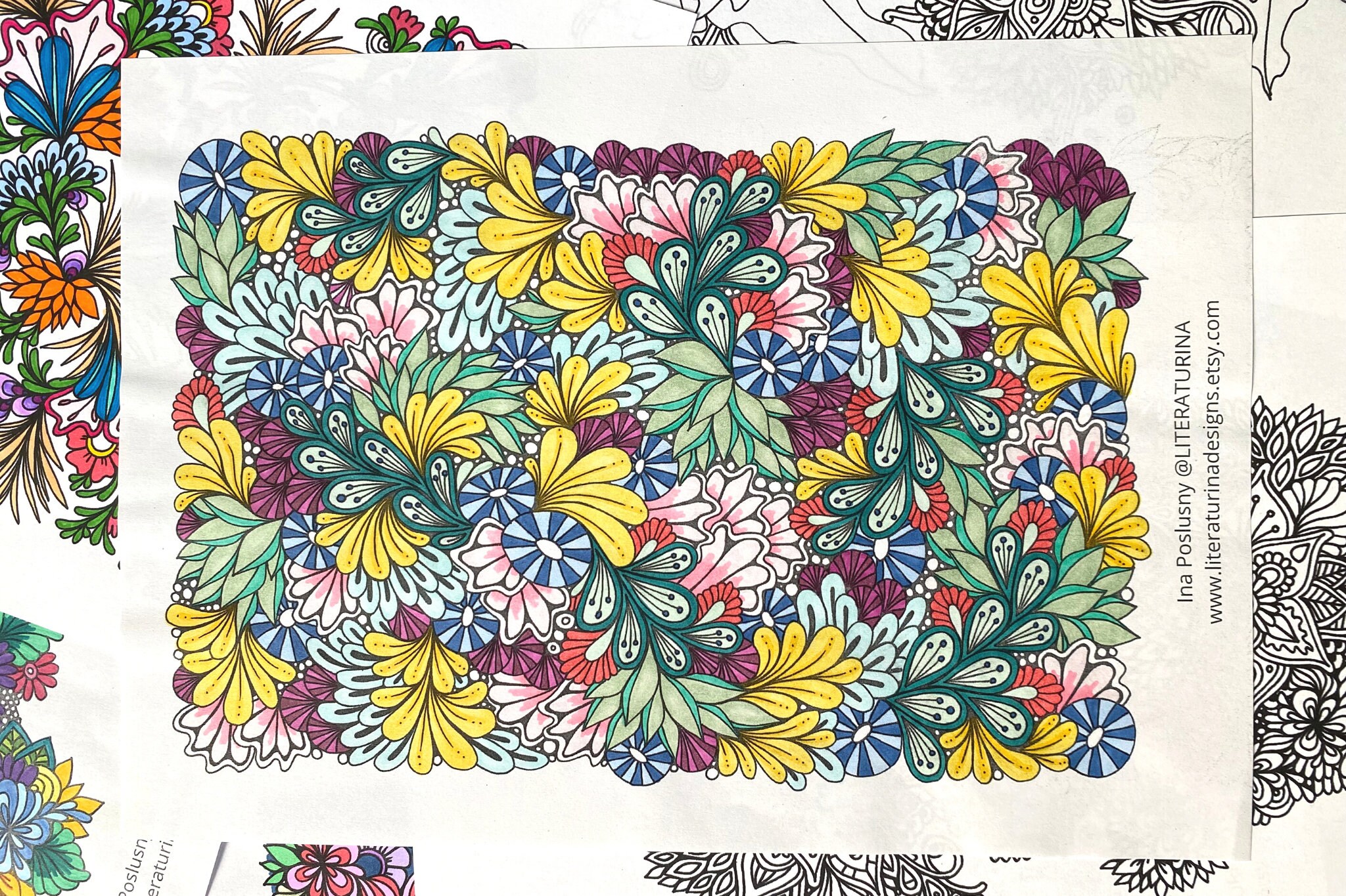 Nature-inspired Coloring Pages for Adults to Relax, Download 11 A4 ...