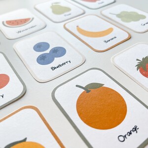 Fruits Learning Flash Cards Busy Book Montessori Printable Homeschool ...