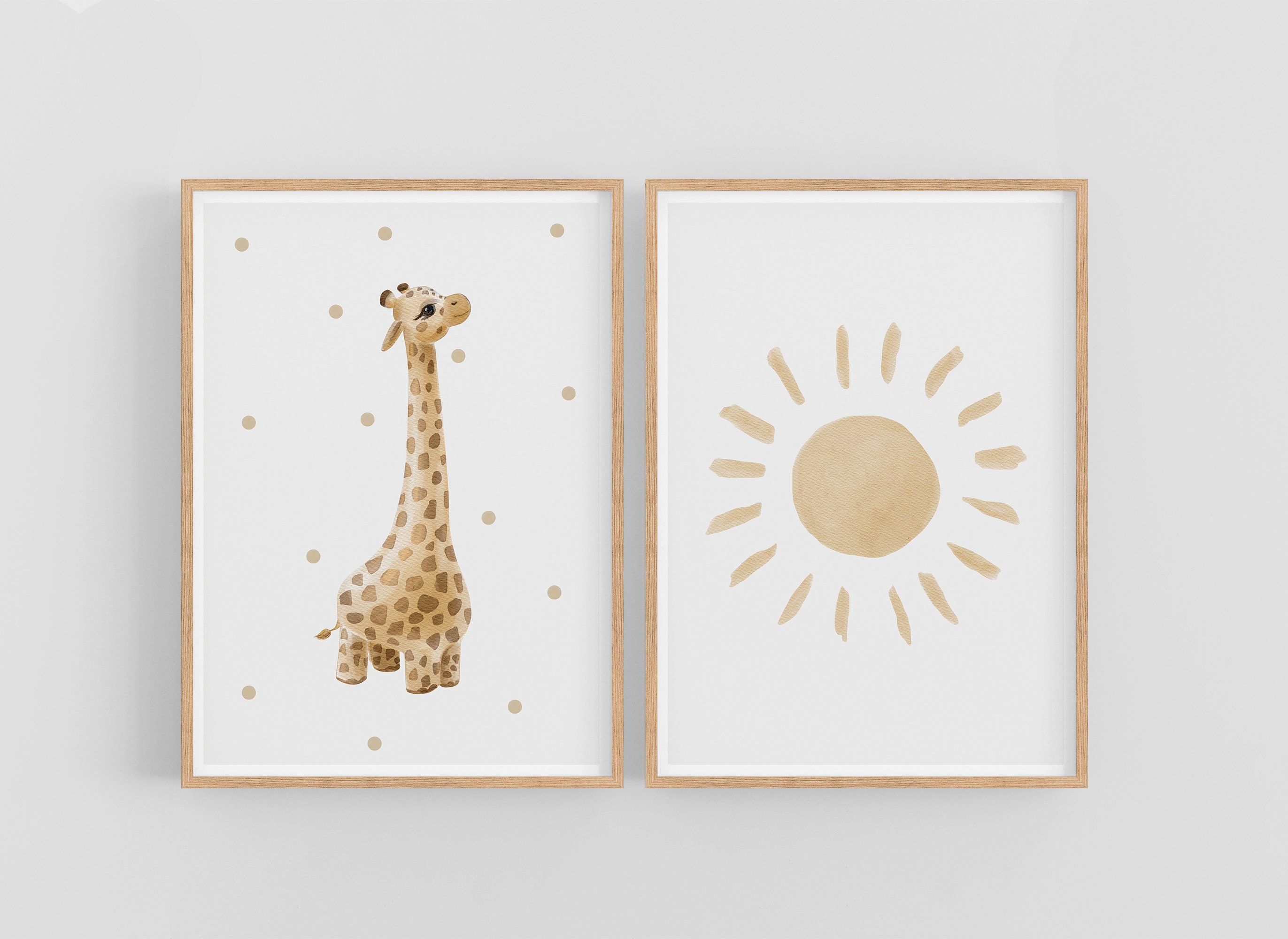 Nursery Wall Art Set : Safari Poster, Numbers Print, Toddler Room Decor ...