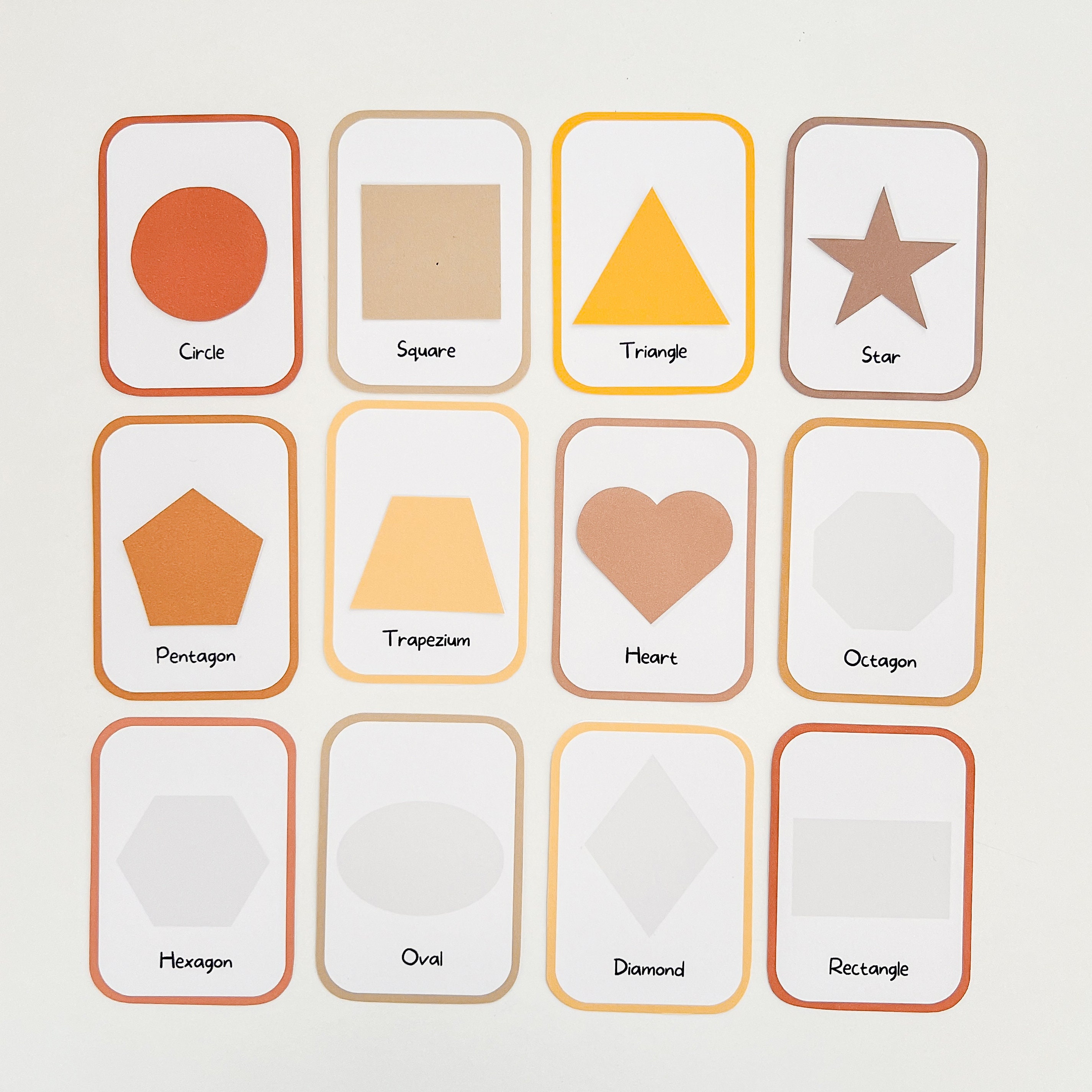 Shape Learning Shape Matching Flash Cards Busy Book Montessori ...