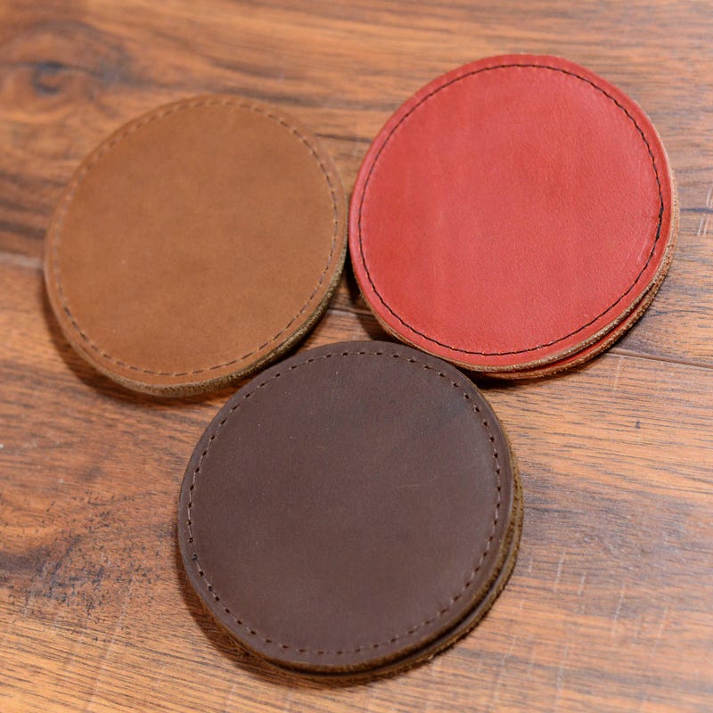Leather Coaster - Etsy