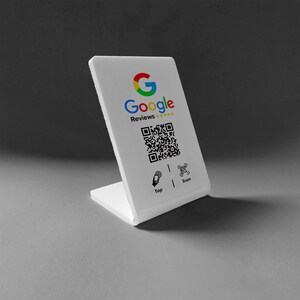 Custom Printed Smart Wedding Table Talker: NFC & QR Code Stand for ...