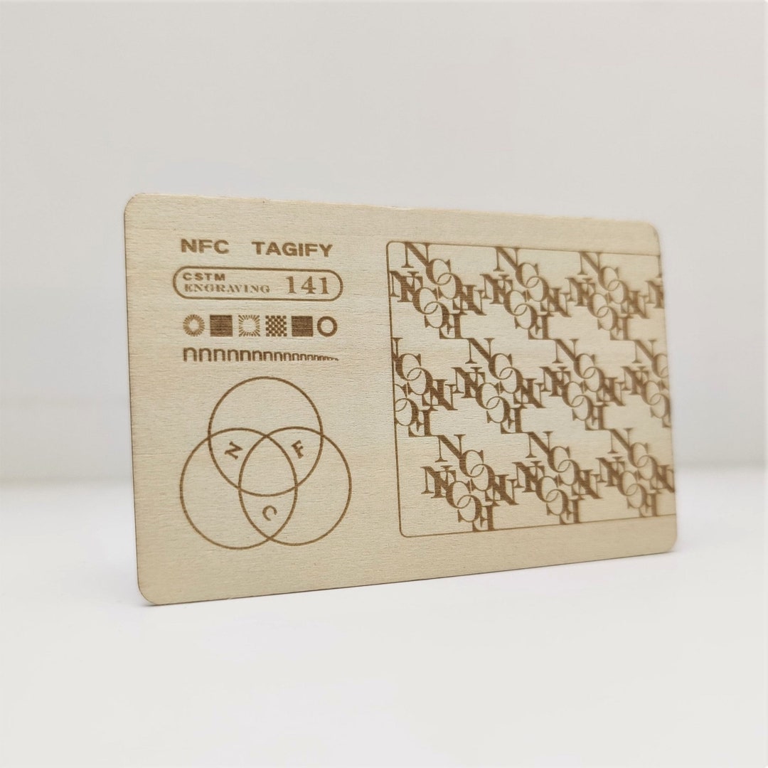 Personalized Wooden NFC Digital Business Card | Tap Vcard With QR Code ...