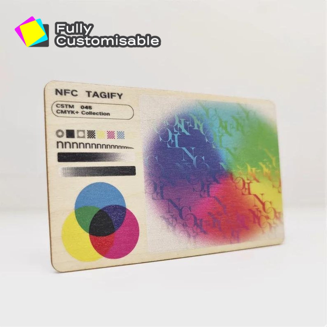 Personalized Wooden NFC Digital Business Card | Tap Vcard With QR Code ...