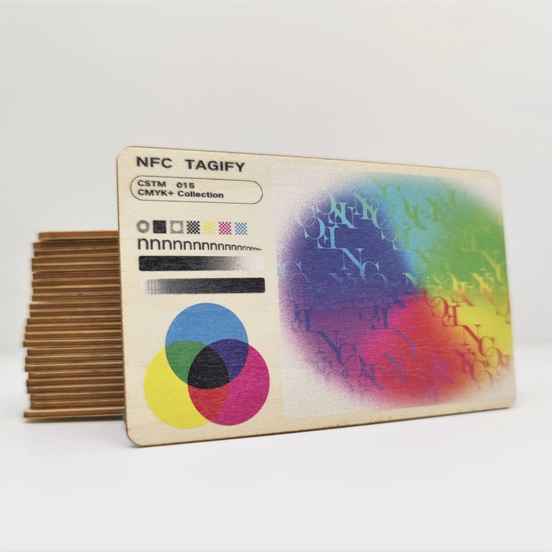 Personalized Wooden NFC Digital Business Card Tap Vcard With - Etsy