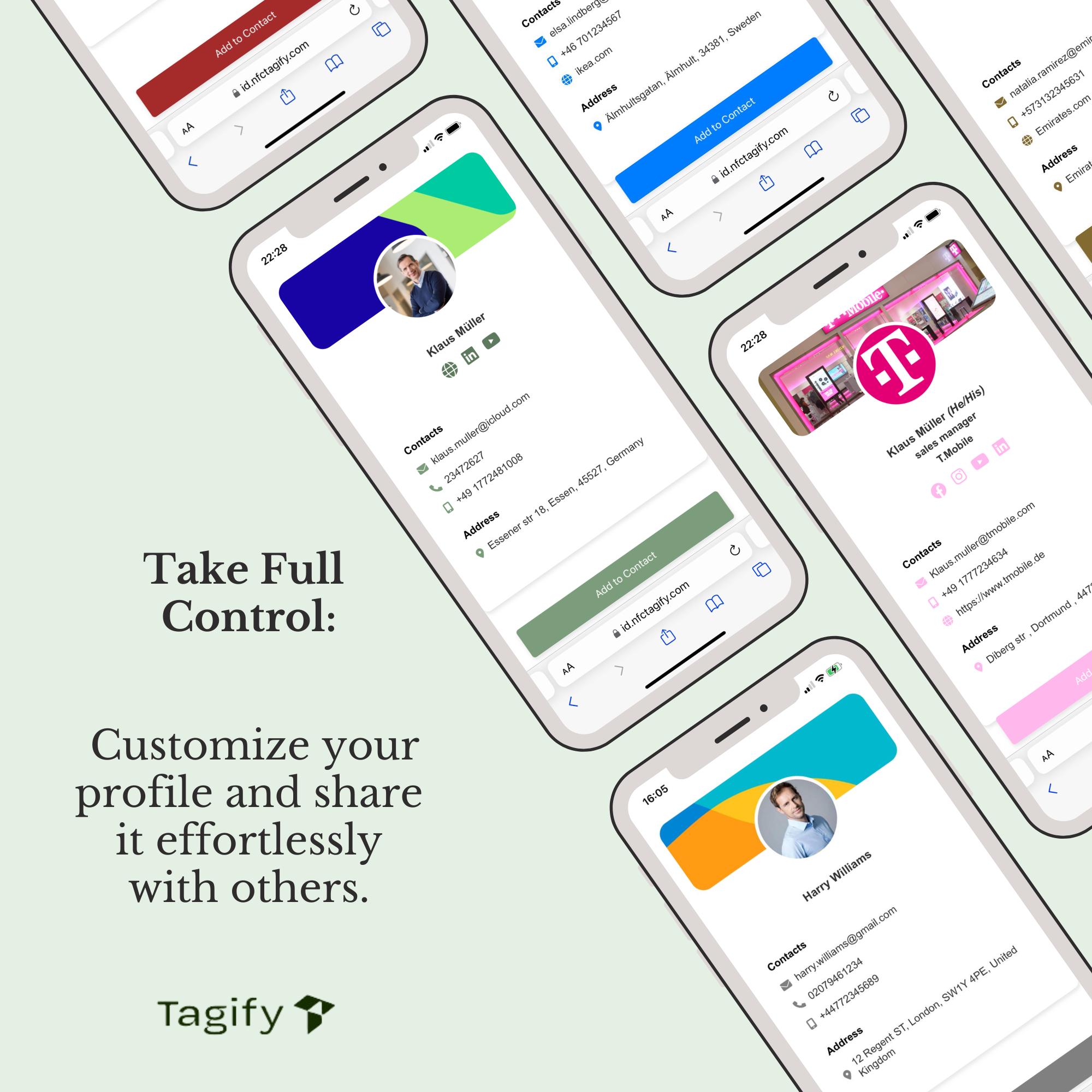 Personalized PVC NFC Digital Business Card | Tap Vcard With QR Code and ...