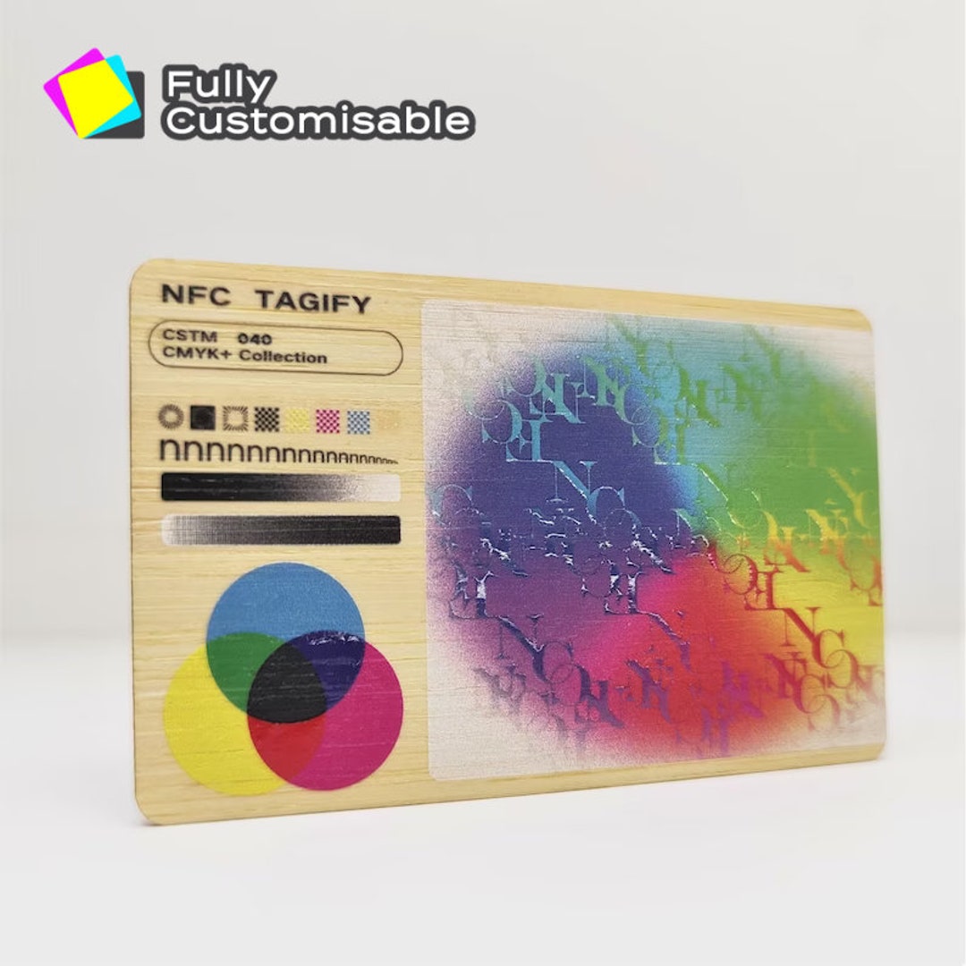 Personalized Wooden NFC Digital Business Card | Tap Vcard With QR Code ...