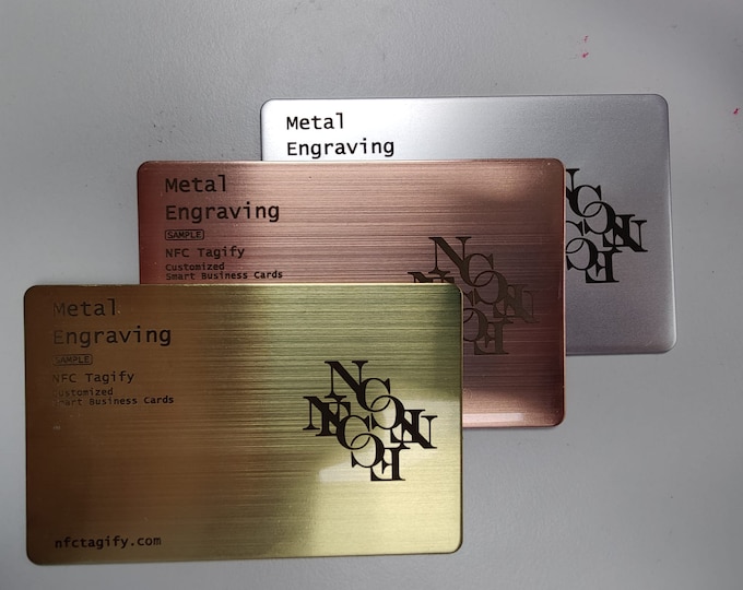 Brush Metal Card Digital Business Card – Premium NFC Smart Card [laser ...