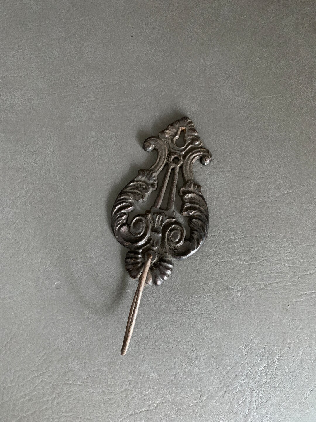 Vintage Cast Iron Hanging Receipt Bills Keys Hook, Country Farmhouse ...