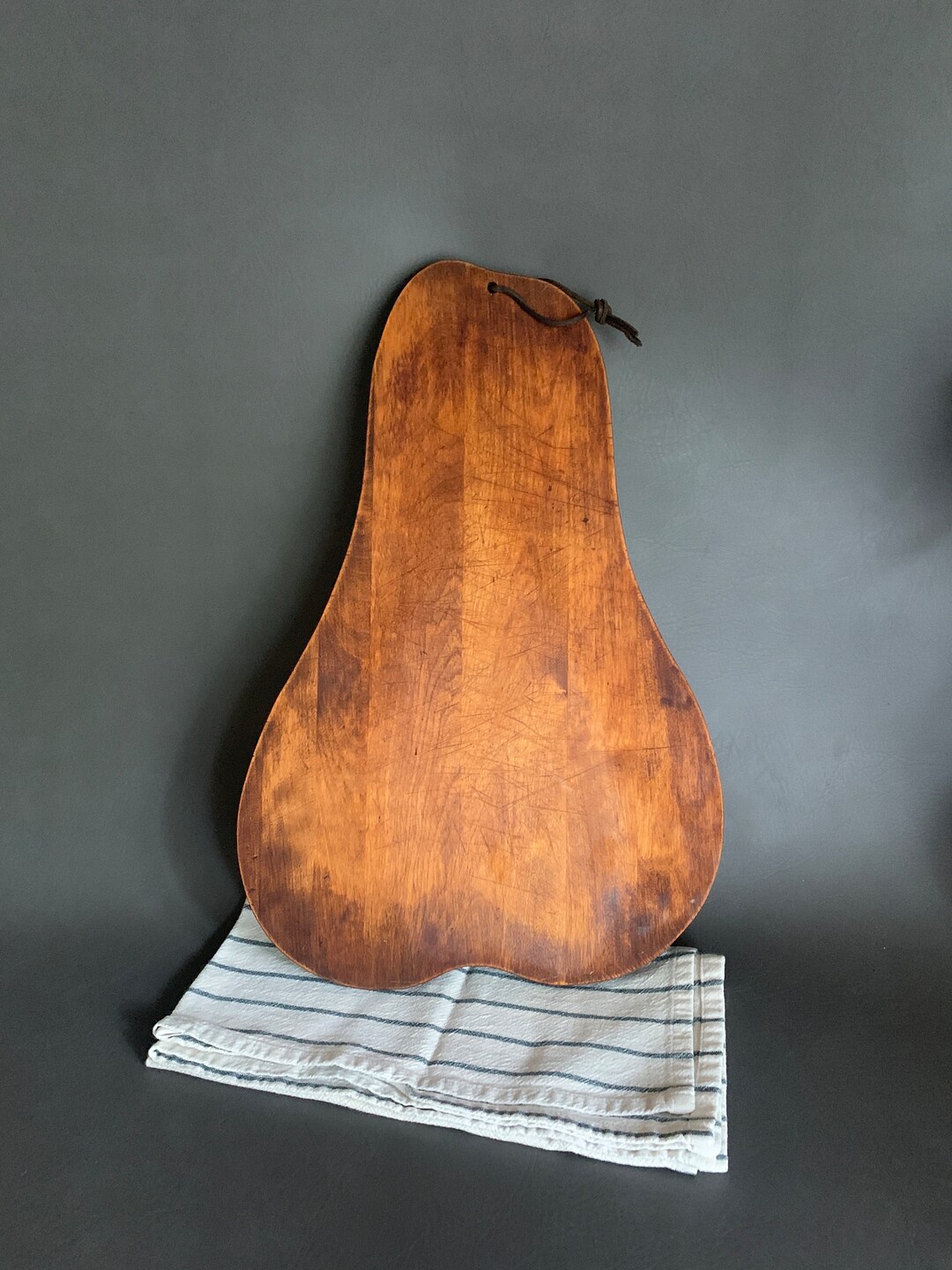 Vintage Large Pear-shaped Board Long Reclaimed Restored Tie Hanging ...