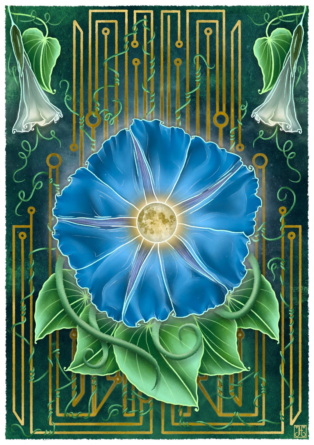 Moonflower Digital Art Print - Etsy