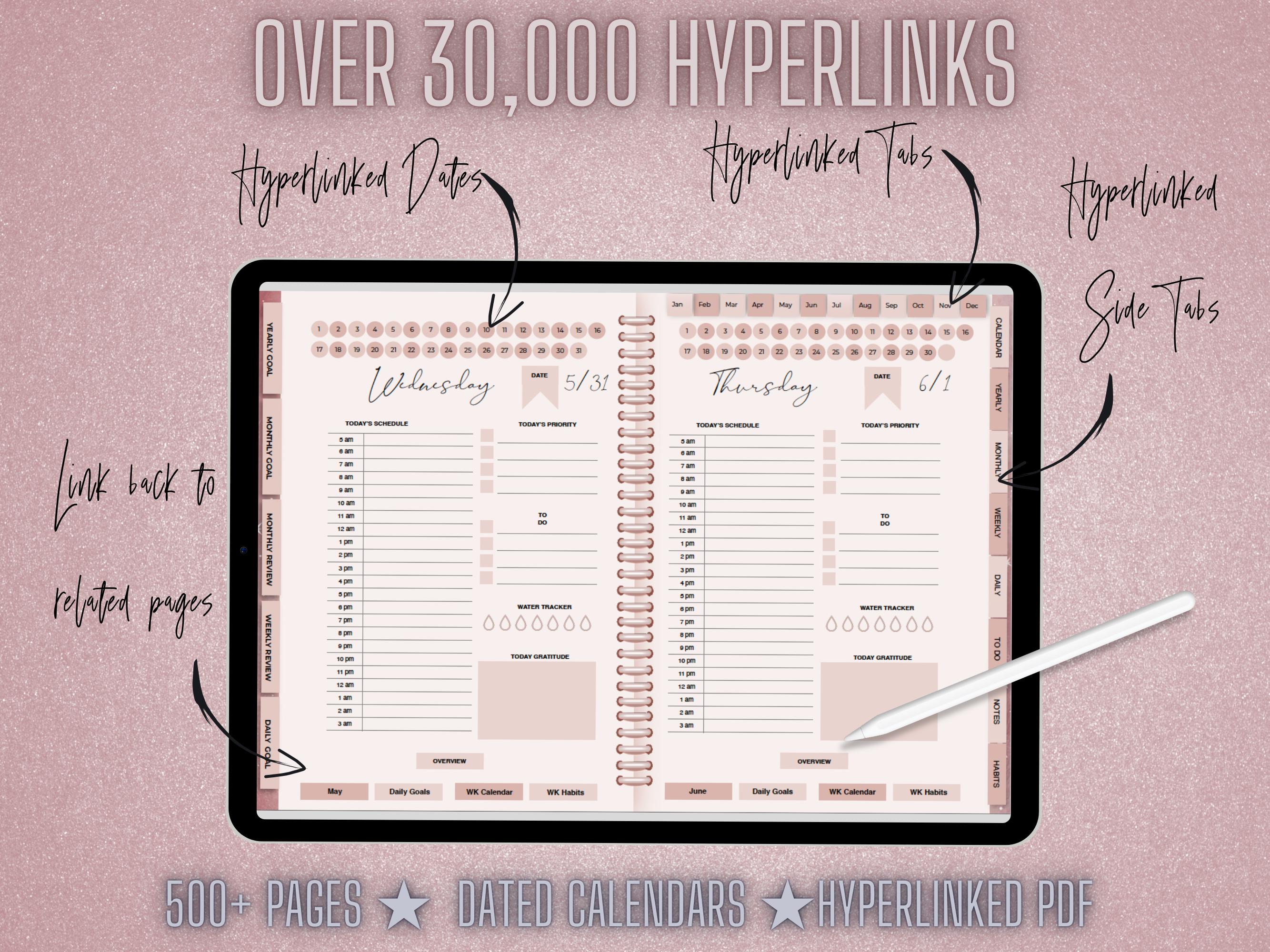 Moon Digital Planner, Goal Setting Planner, for Ipad, Goodnotes Planner ...