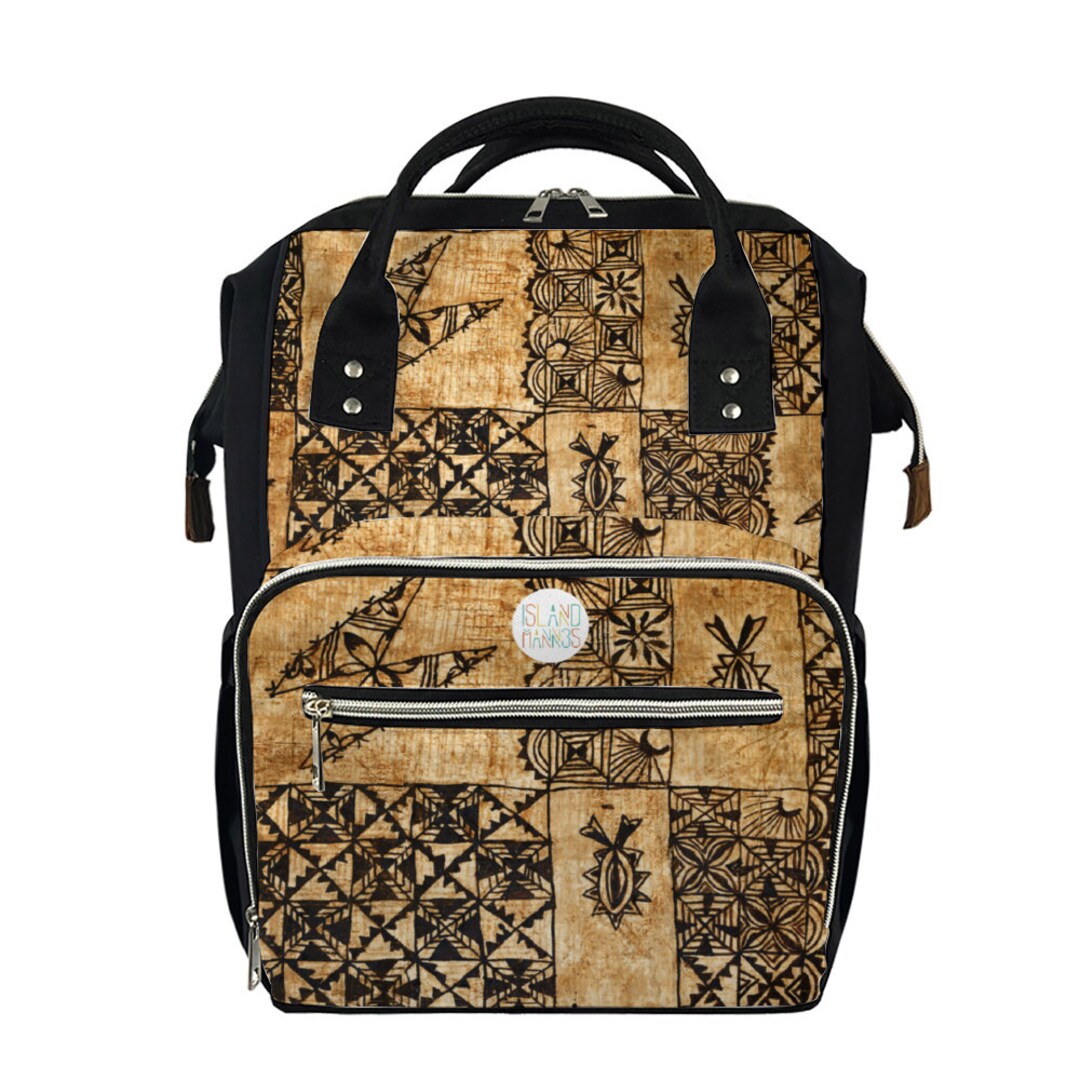 Mommy Polynesian Siapo Design, Multifunctional Waterproof Diaper Bag ...