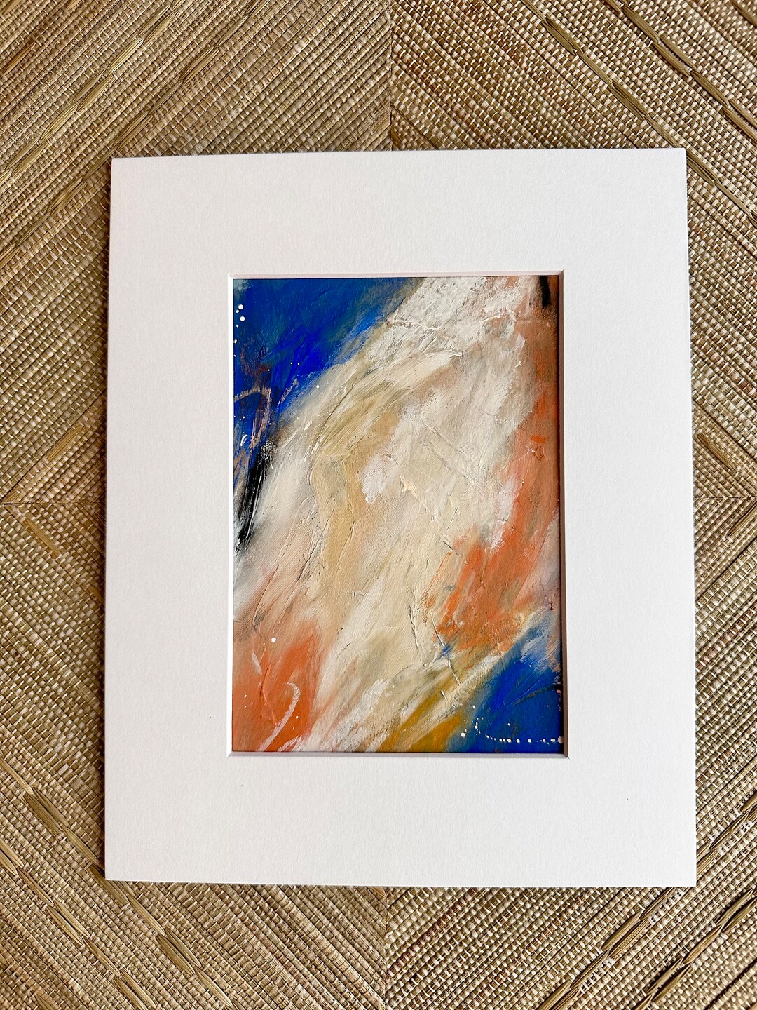 Original Abstract Painting | “rings of Paper ” | BLUE Art | Abstract ...