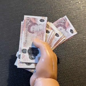 Printable UK Banknotes for 1:6 Scale Dolls and Action Figures 5, 10, 20 ...