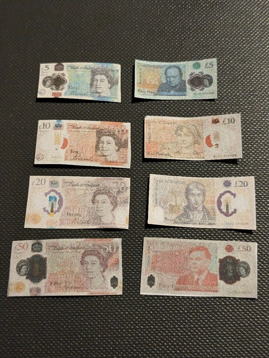 Printable UK Banknotes for 1:6 Scale Dolls and Action Figures 5, 10, 20 ...