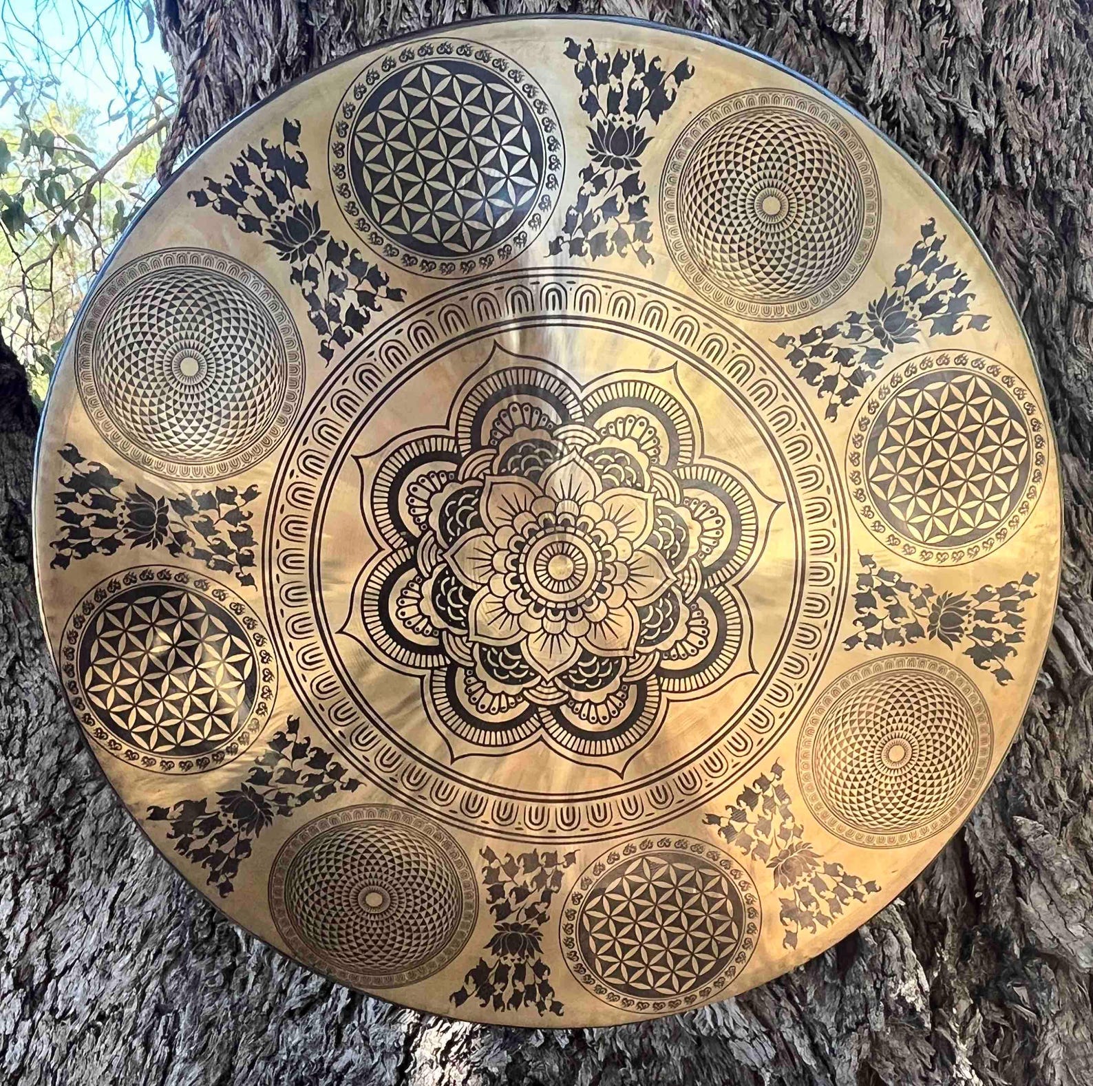 Handmade Nepalese Lotus Mandala Gong, Sound Healing, 46cm Tam Tam ...