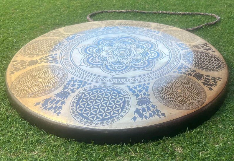 Handmade Nepalese Lotus Mandala Gong, Sound Healing, 46cm Tam Tam ...